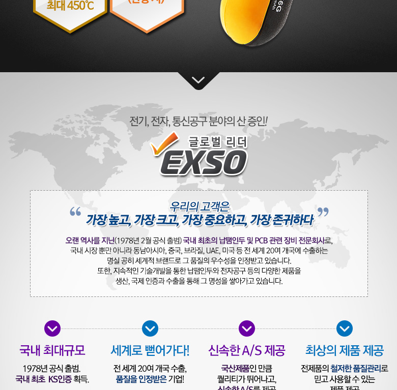 nextis 엑소 EXSO 권총형 충전용 무선 인두기 EX-376G - 핫트랙스